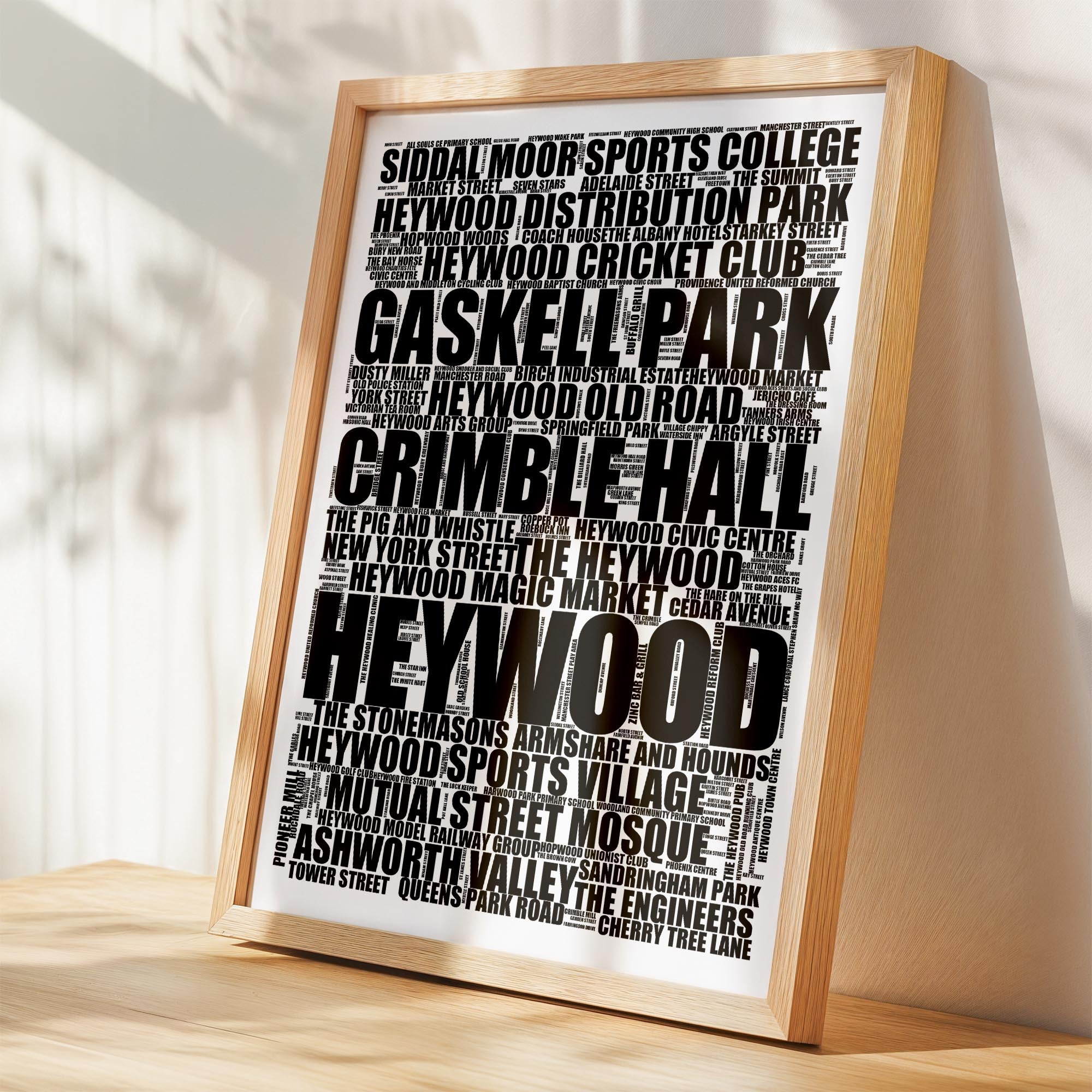 Heywood - Premium Typographic Word Cloud Prints, Posters & Gifts ...
